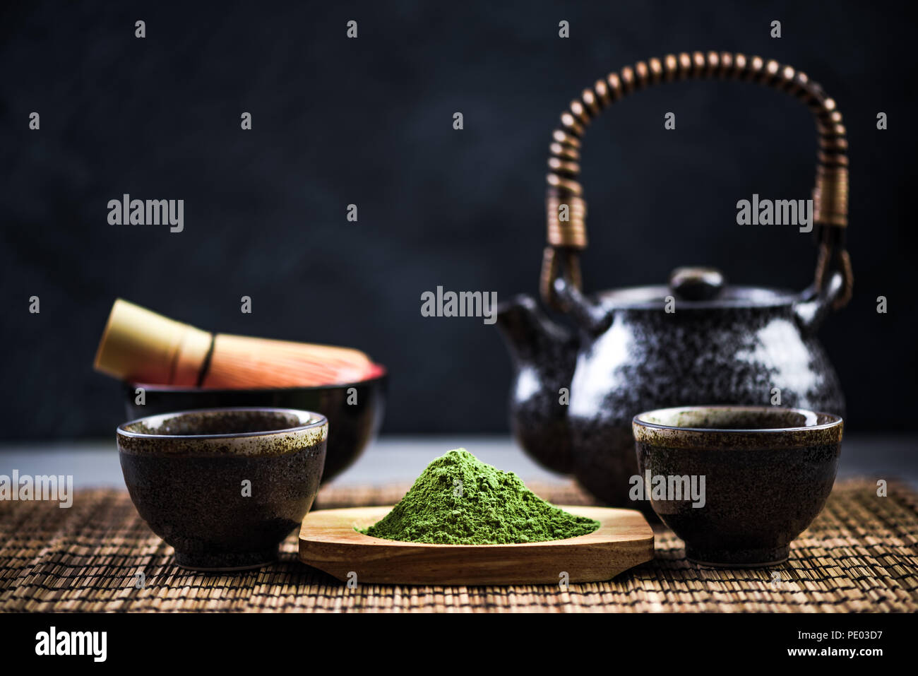 Matcha tea, drinking healthy tea ceremony Stock Photo - Alamy