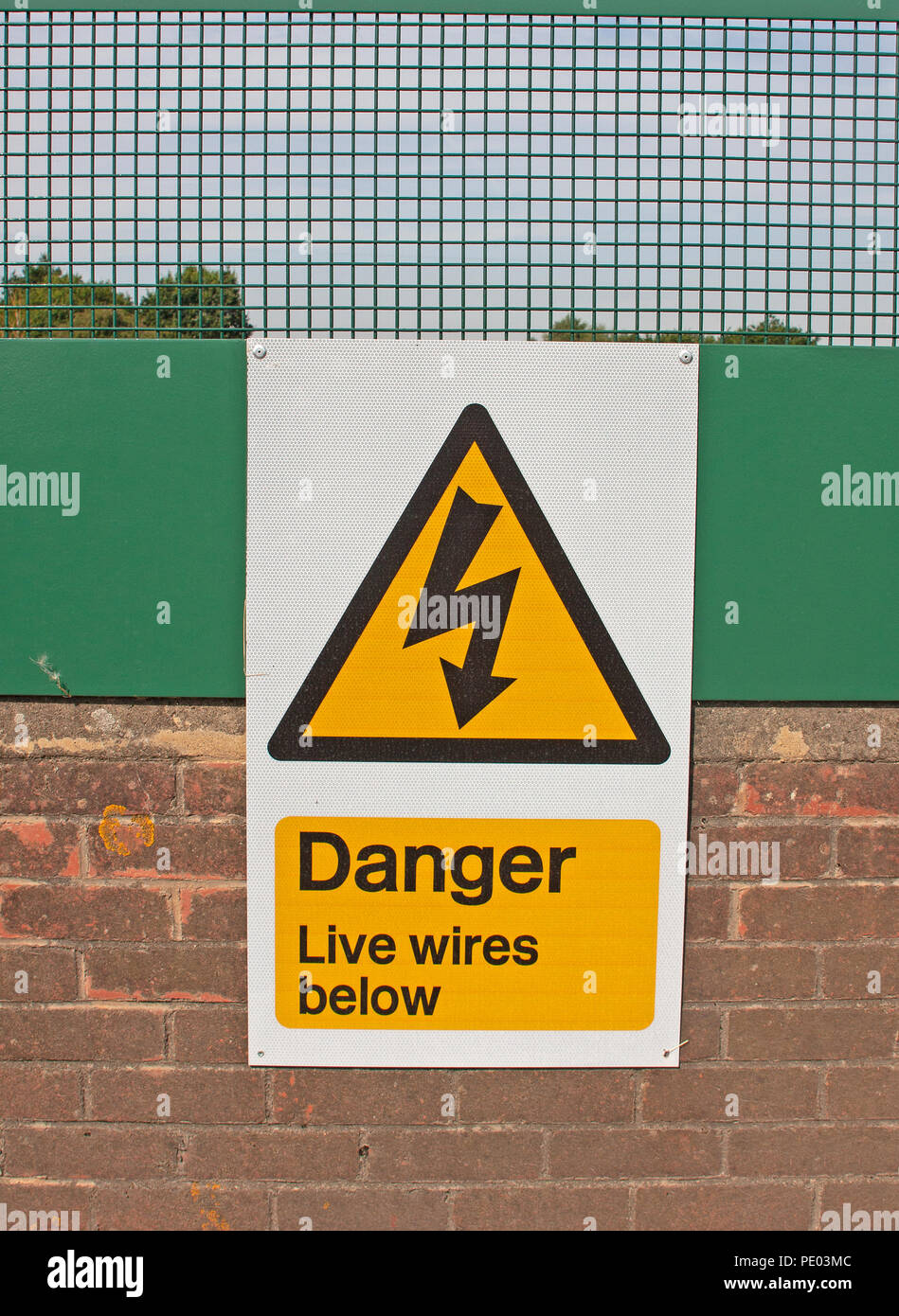 Electrification warning sign hi-res stock photography and images - Alamy