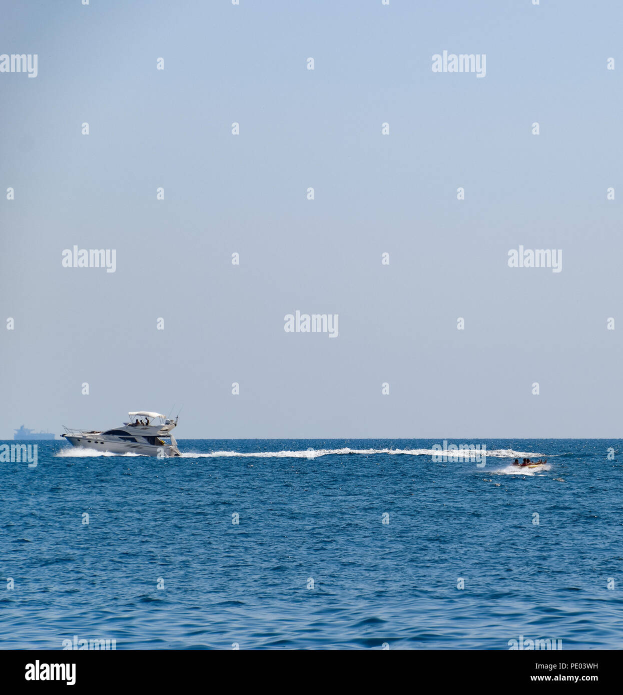 Motor transport in the sea, cutter, hydrosculator and boat Stock Photo ...