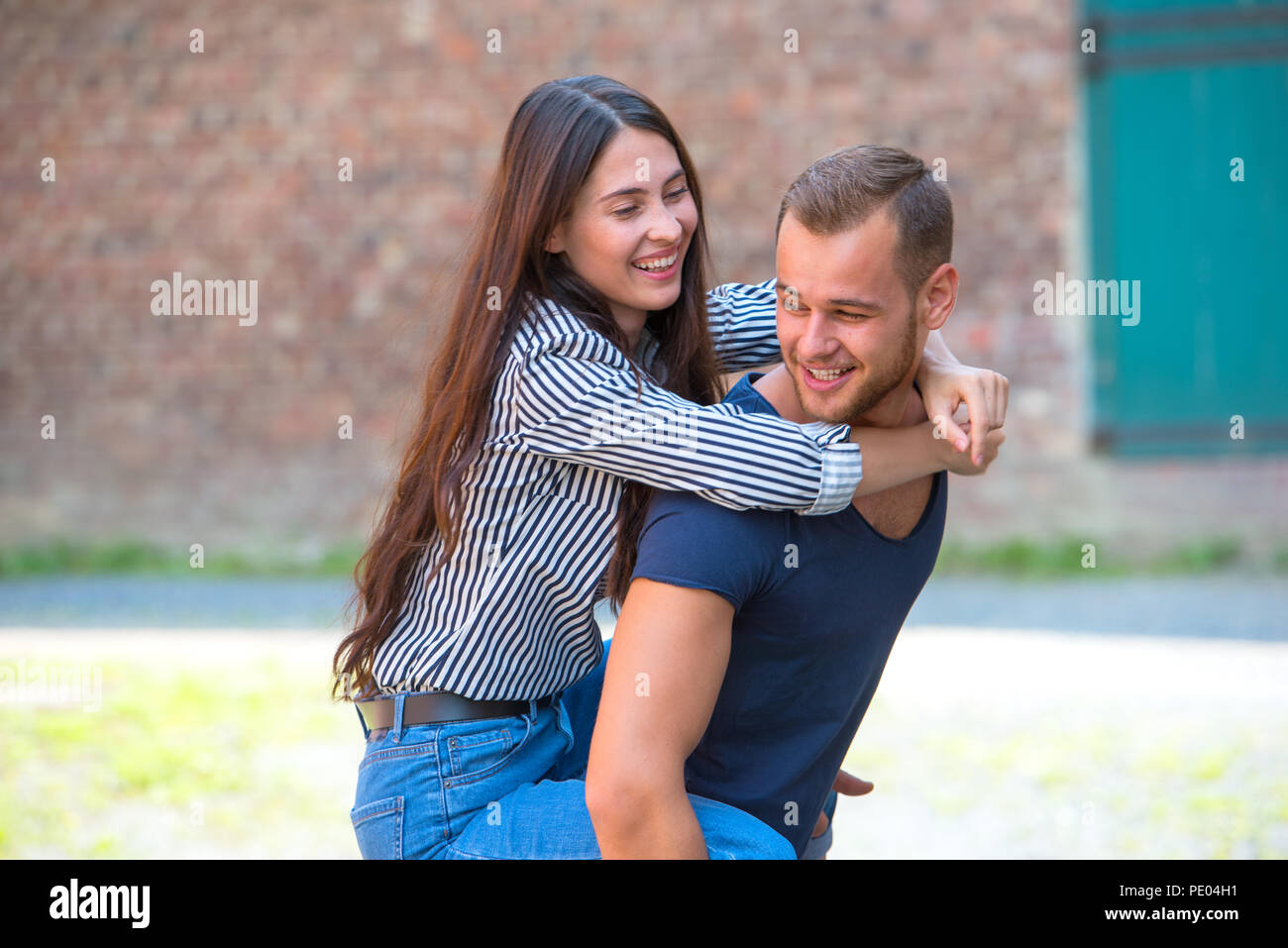 young couple having fun together Stock Photo - Alamy