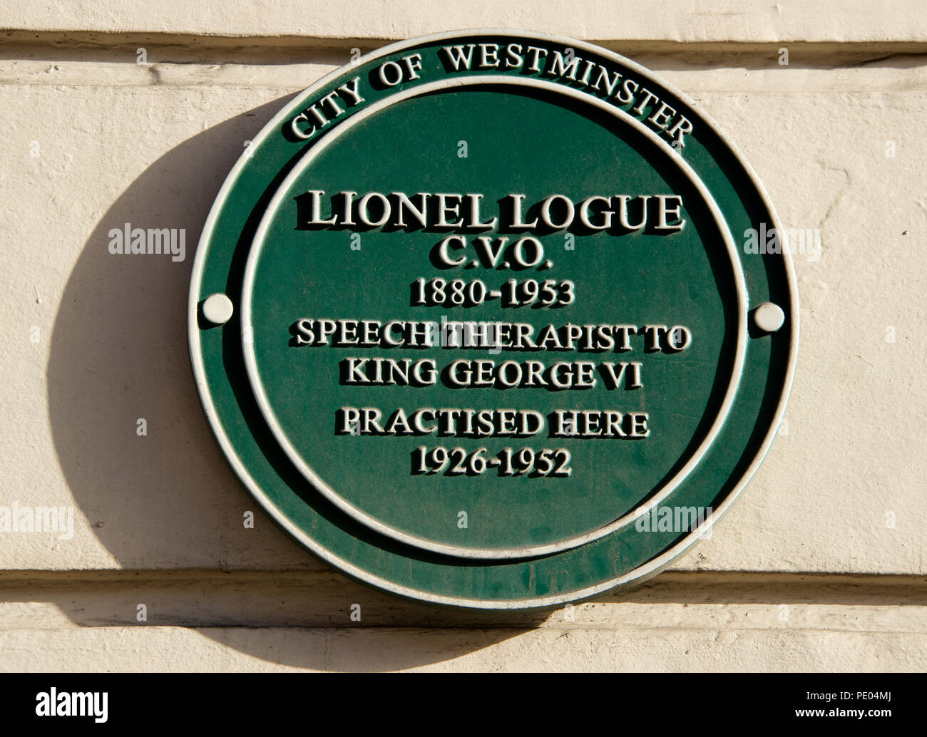 Lionel logue harley street london hi-res stock photography and images ...