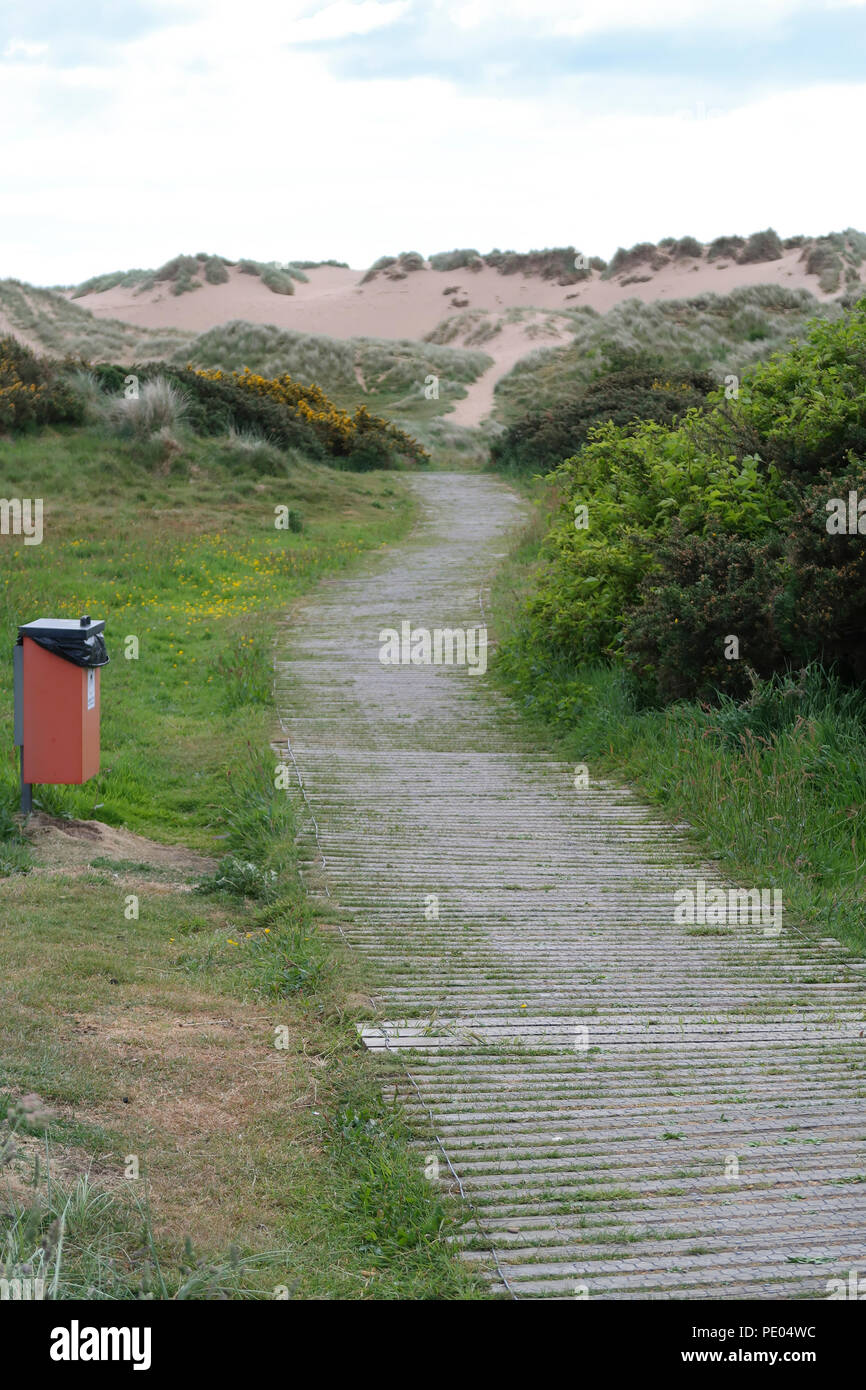 Footpath leading to sand dunes Stock Photo - Alamy