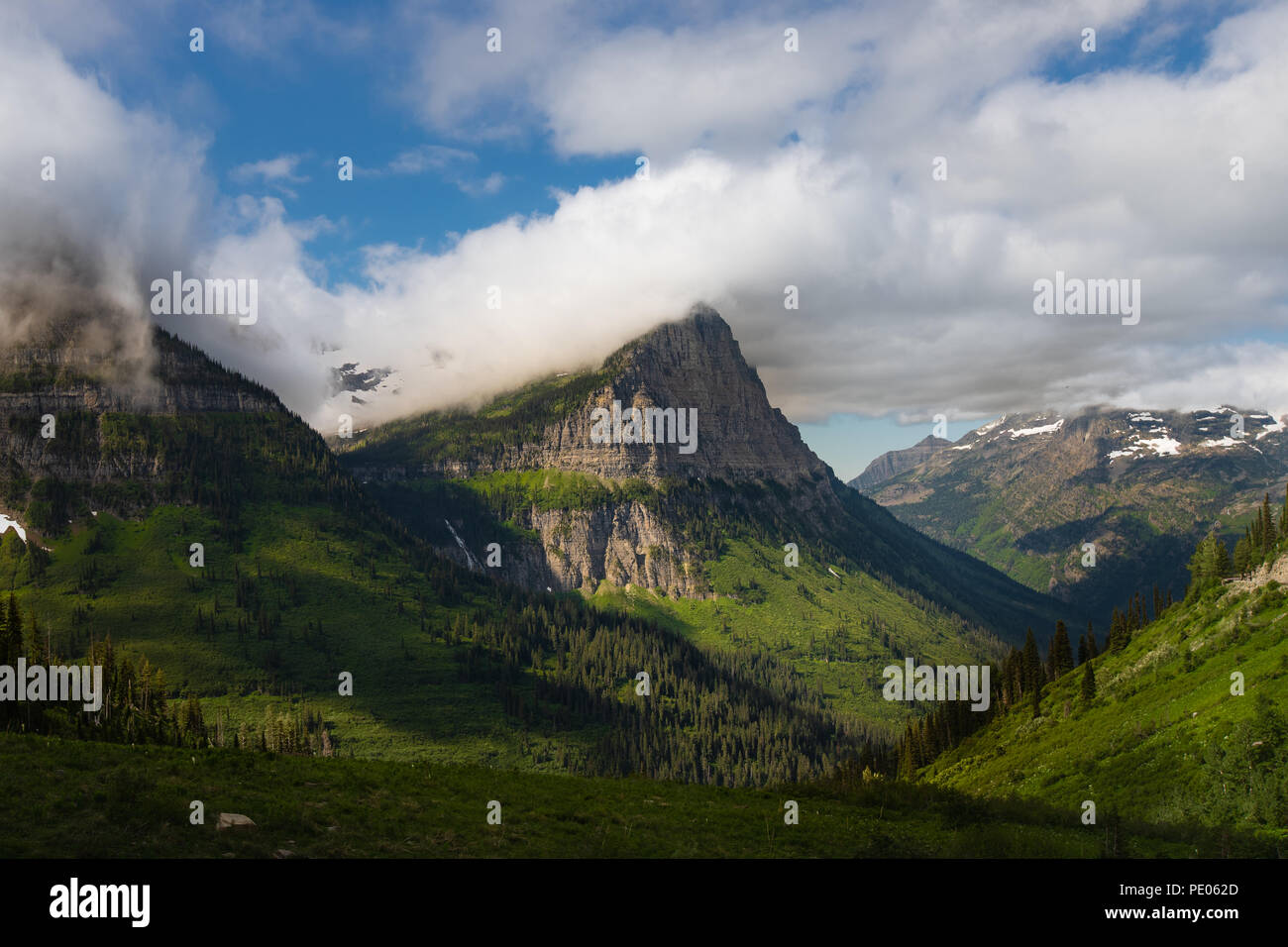 Glacier national park montana sunset hi-res stock photography and ...
