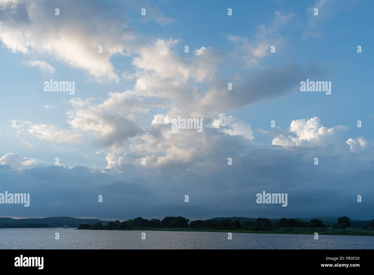 Beautiful sunset over the Connecticut river delta Stock Photo - Alamy