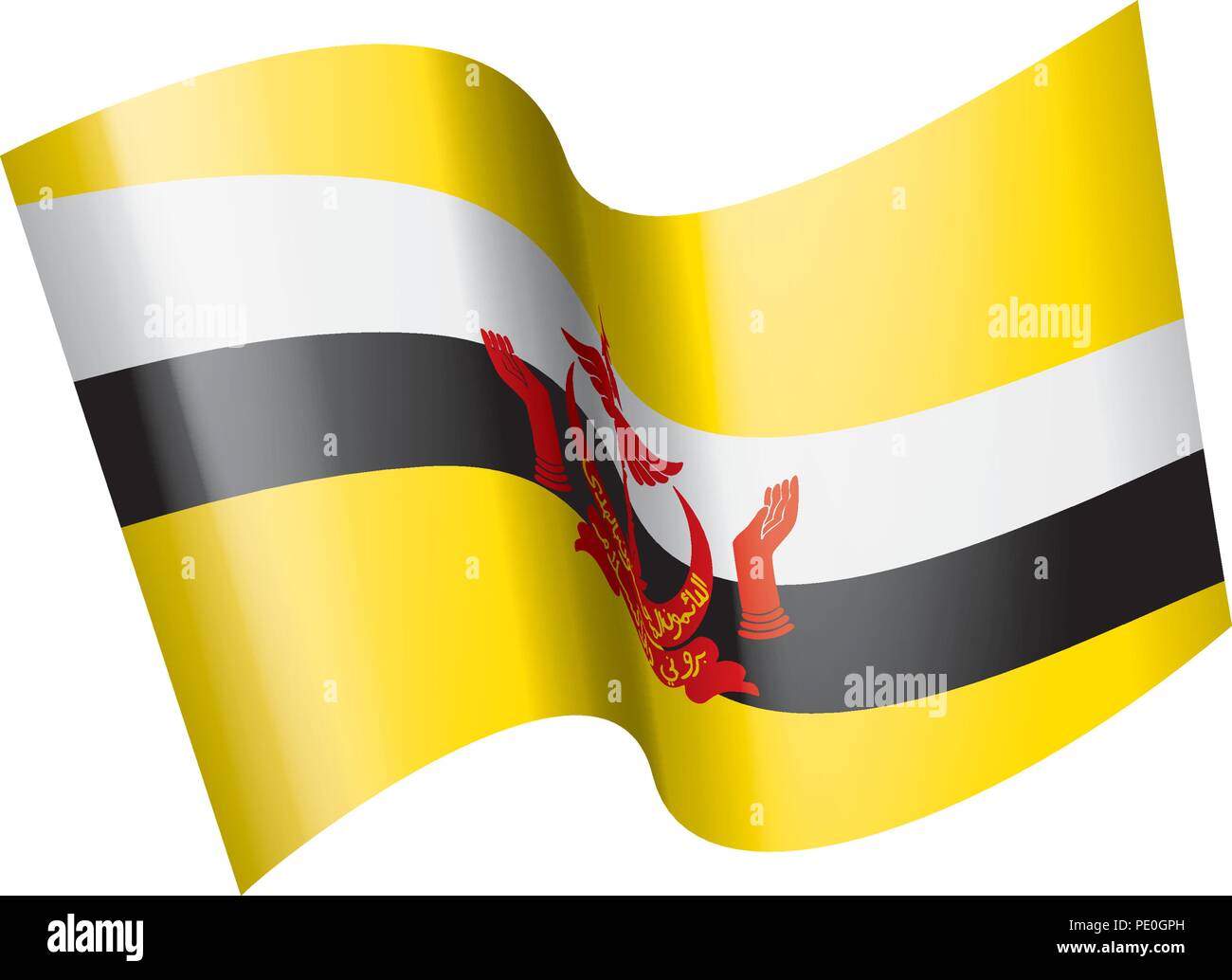Brunei flag, vector illustration on a white background Stock Vector ...