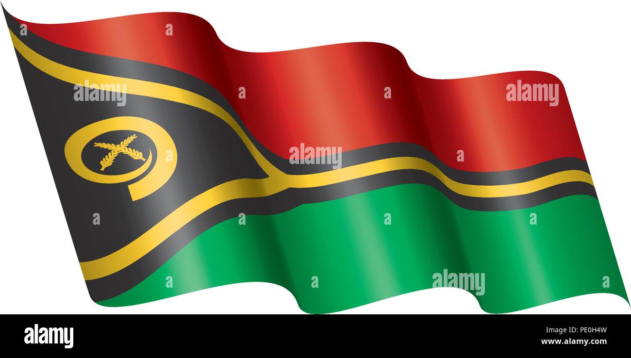 Vanuatu flag, vector illustration on a white background Stock Vector ...