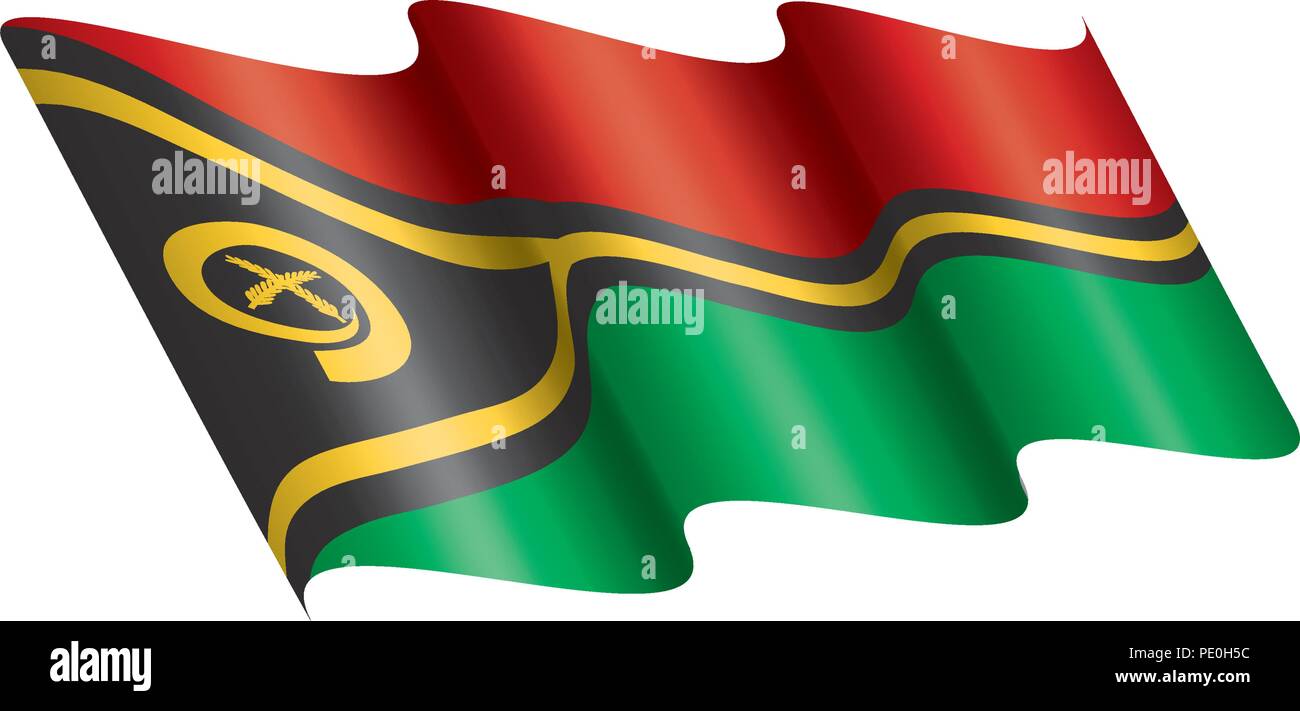 Vanuatu flag, vector illustration on a white background Stock Vector ...