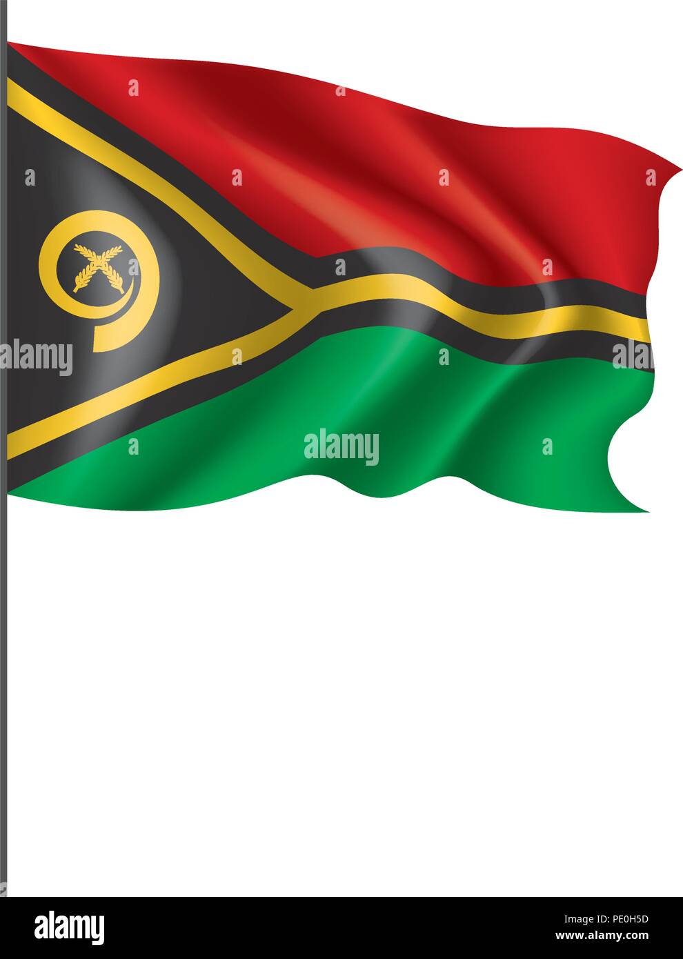 Vanuatu flag, vector illustration on a white background Stock Vector ...