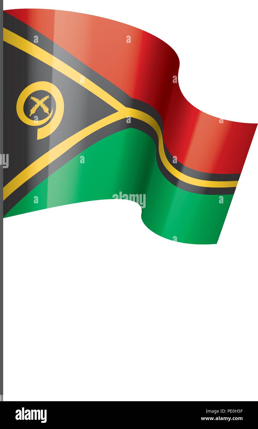 Vanuatu flag, vector illustration on a white background Stock Vector ...