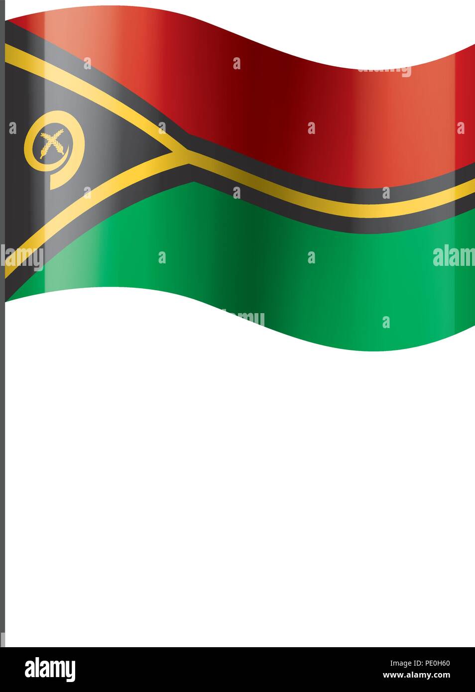 Vanuatu flag, vector illustration on a white background Stock Vector ...