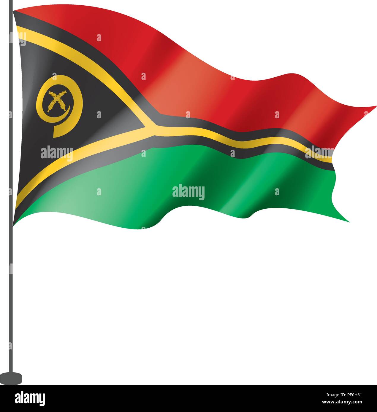 Vanuatu flag, vector illustration on a white background Stock Vector ...