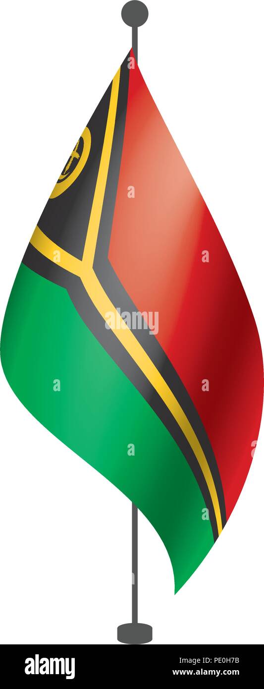 Vanuatu flag, vector illustration on a white background Stock Vector ...