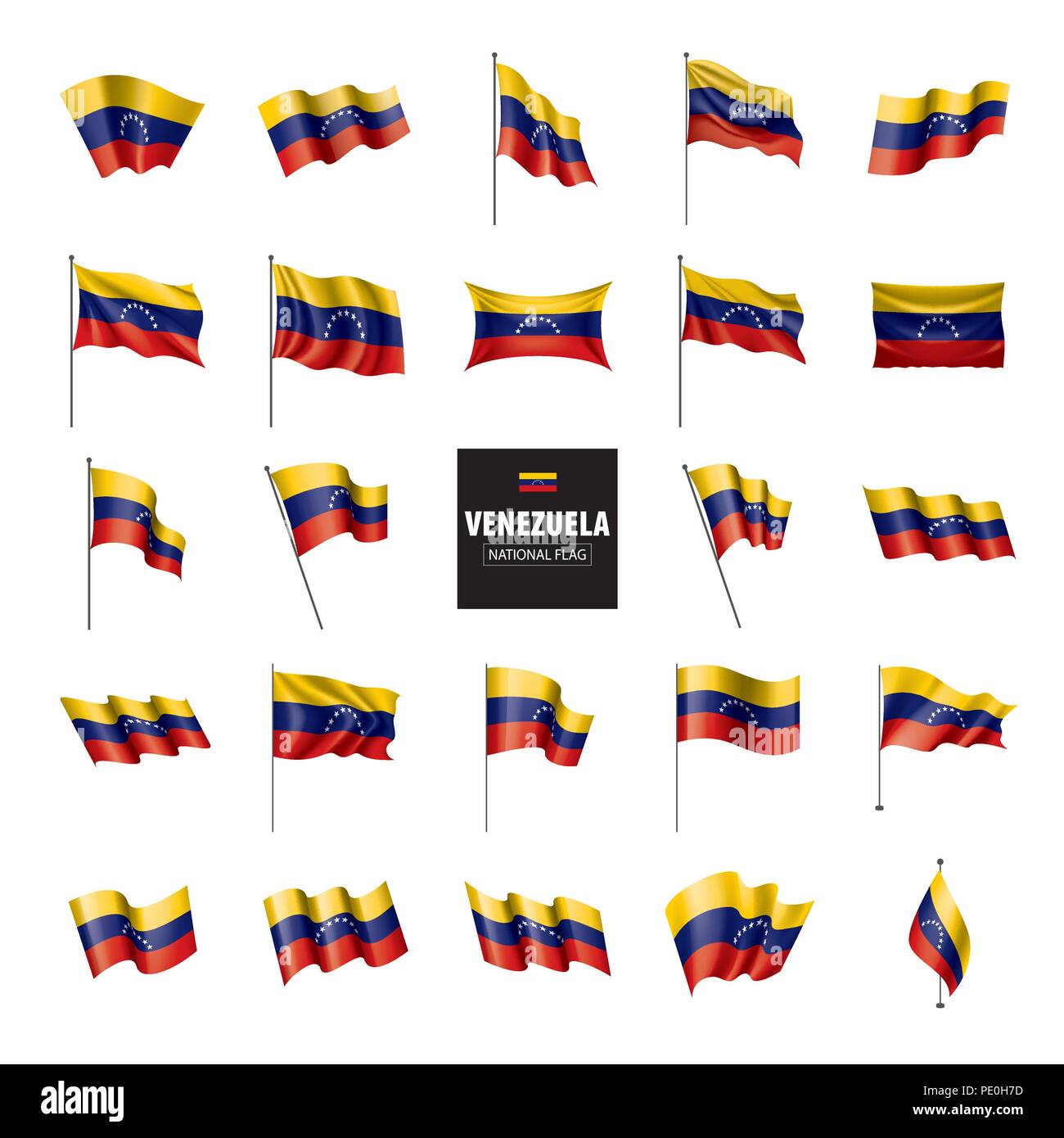 Venezuela flag, vector illustration on a white background Stock Vector ...