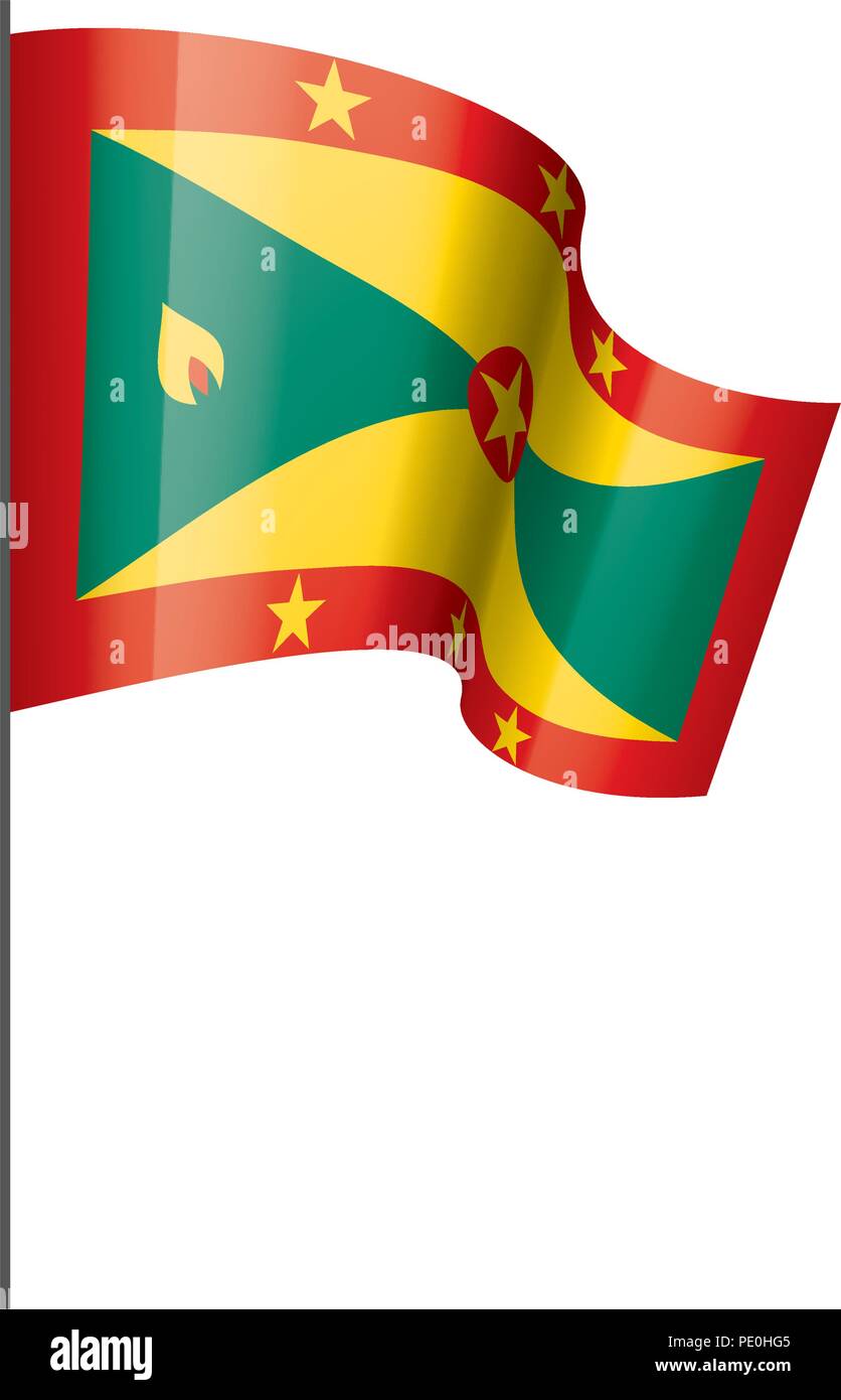 Grenada flag, vector illustration on a white background Stock Vector ...