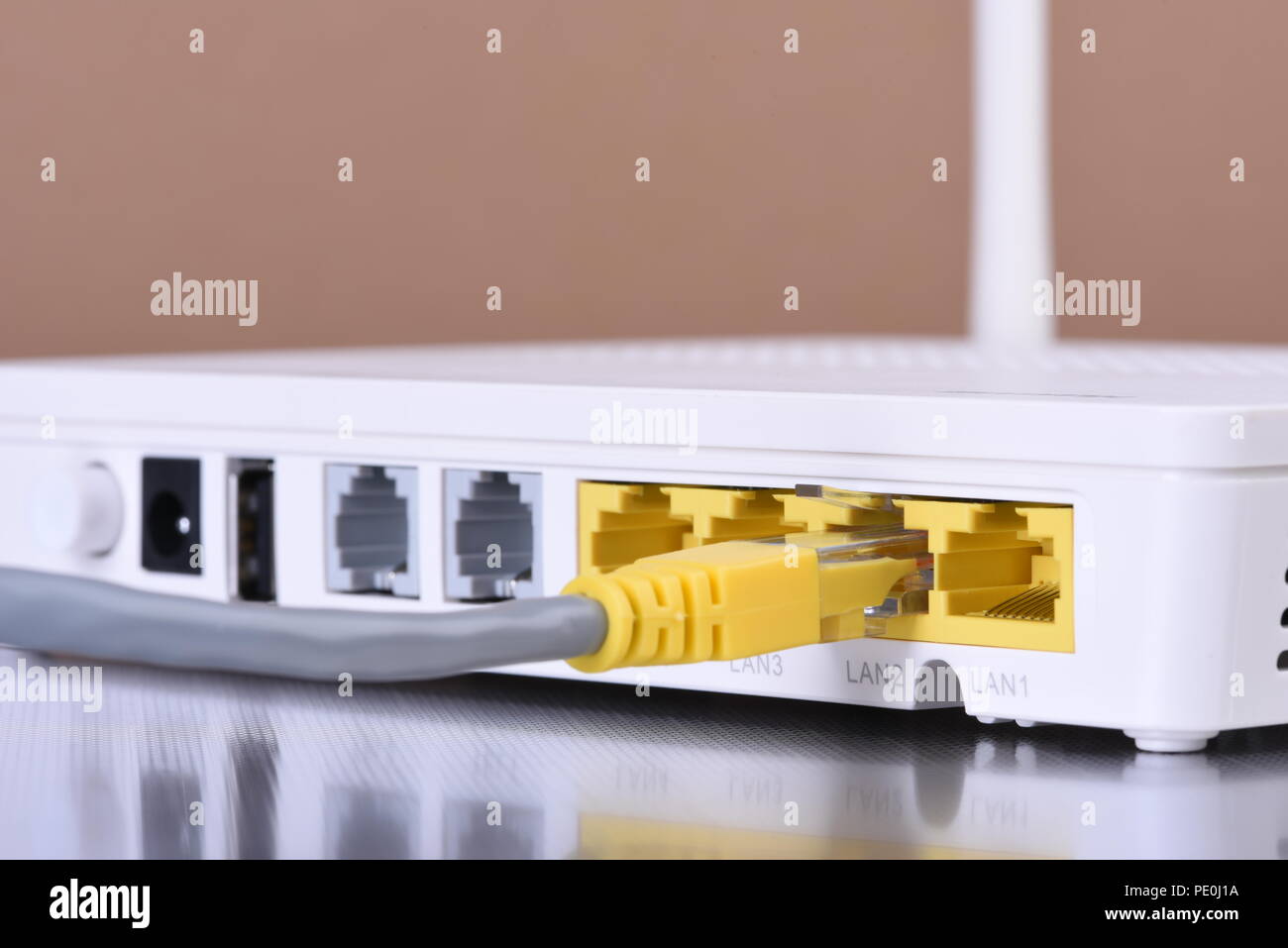 Network internet cable plug close hi-res stock photography and images - Alamy