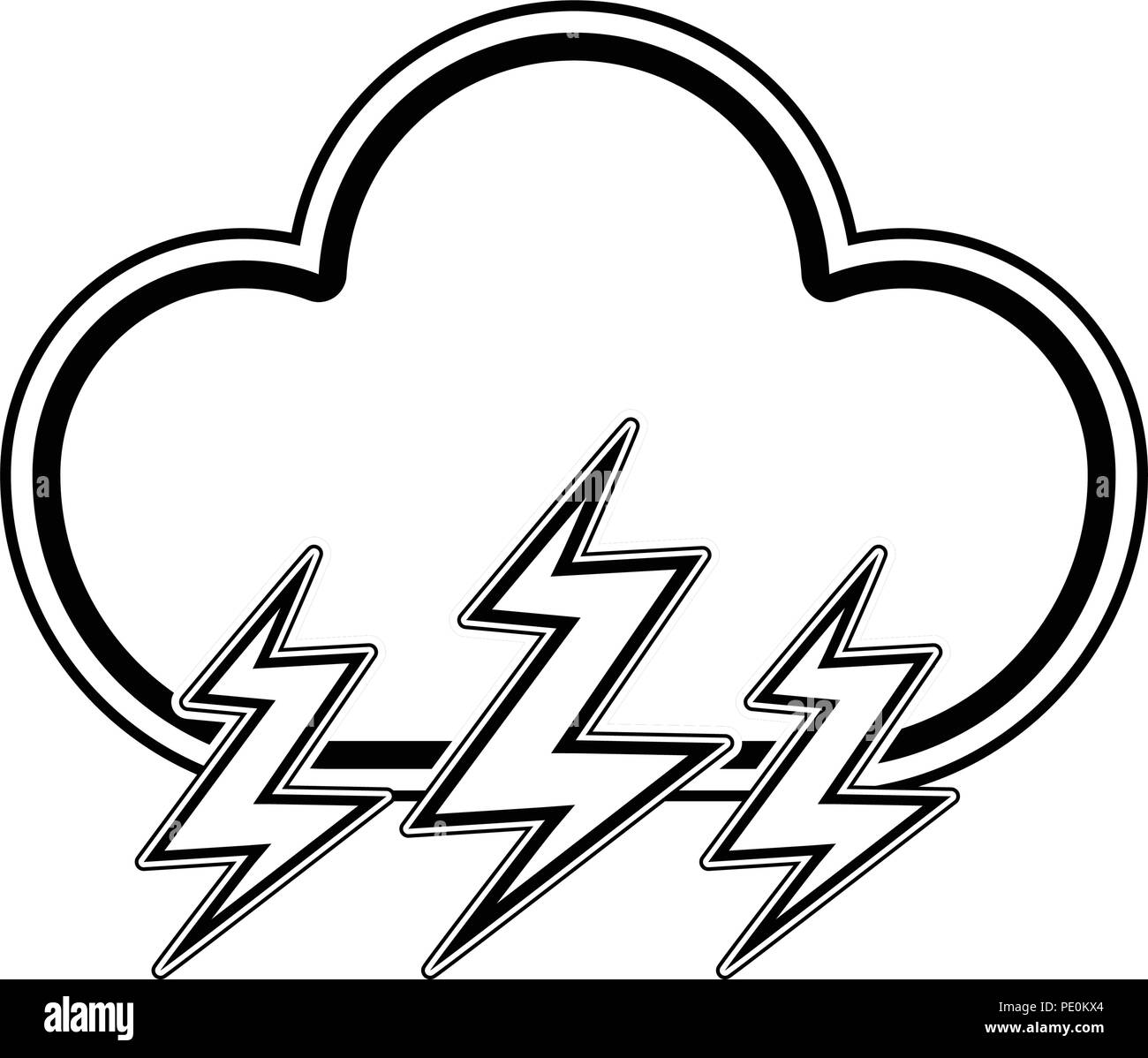 Thunderstorm vector hi-res stock photography and images - Alamy