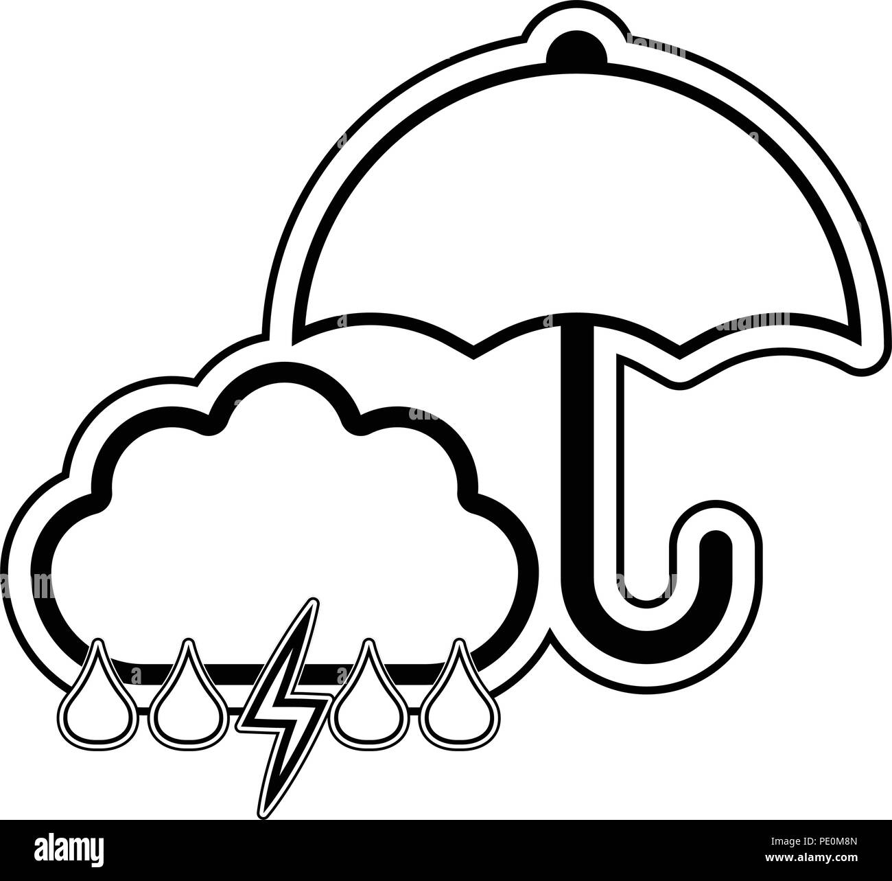 Isolated thunderstorm weather icon Stock Vector Image & Art - Alamy