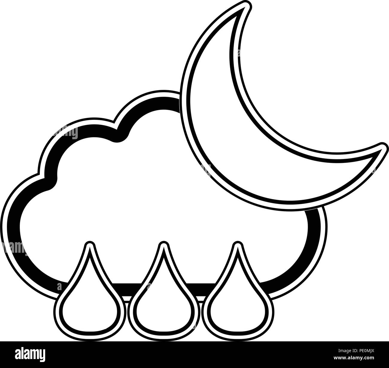 Isolated rainy weather icon Stock Vector Image & Art - Alamy