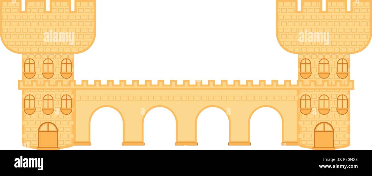 Isolated medieval bridge building Stock Vector Image & Art - Alamy