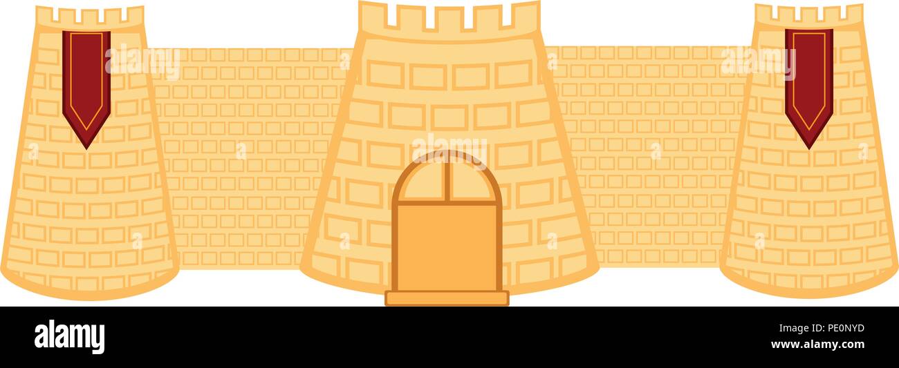 Isolated medieval castle wall building Stock Vector Image & Art - Alamy