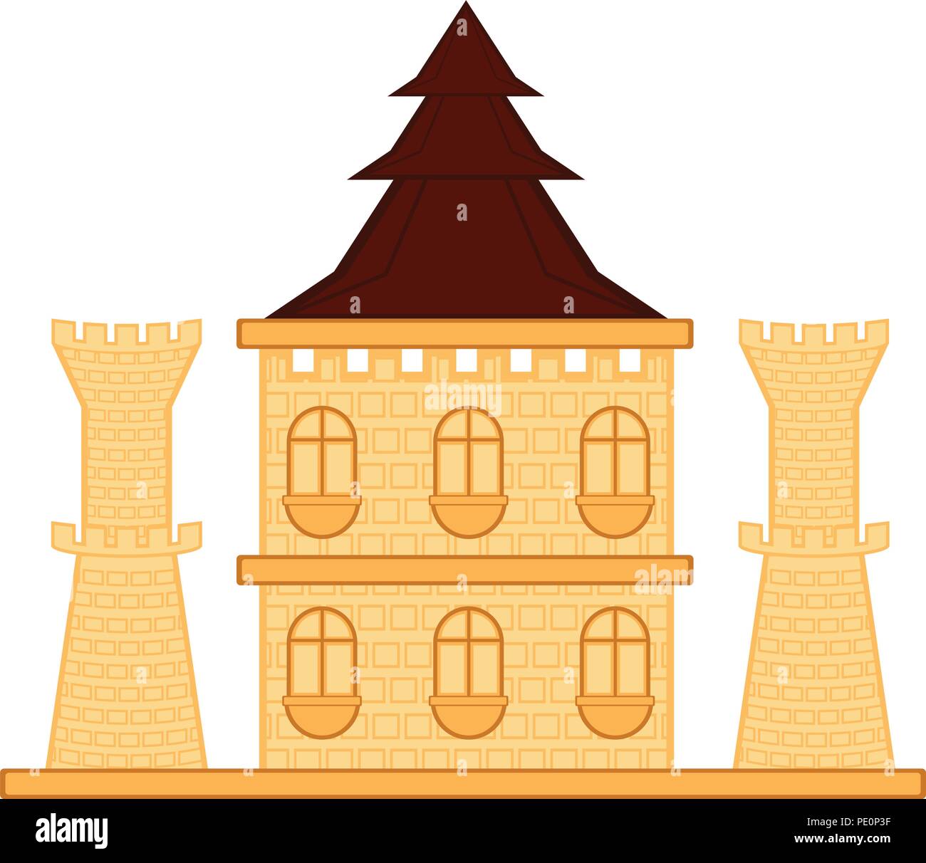 Isolated medieval castle building Stock Vector Image & Art - Alamy