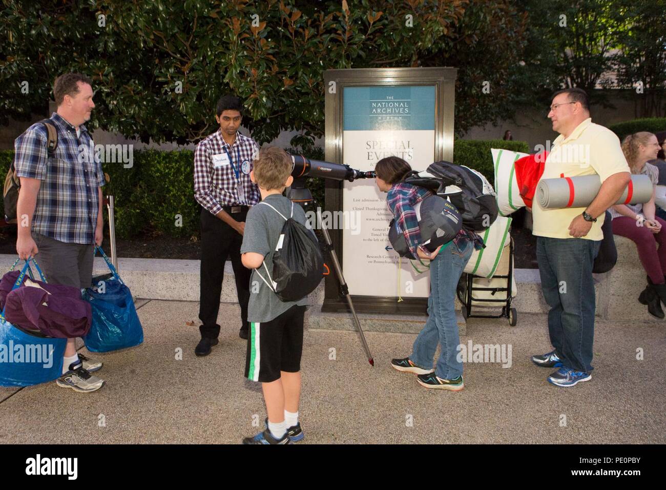 During a recent space-themed sleepover at the National Archives in ...