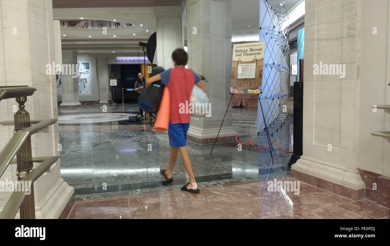 During a recent space-themed sleepover at the National Archives in ...