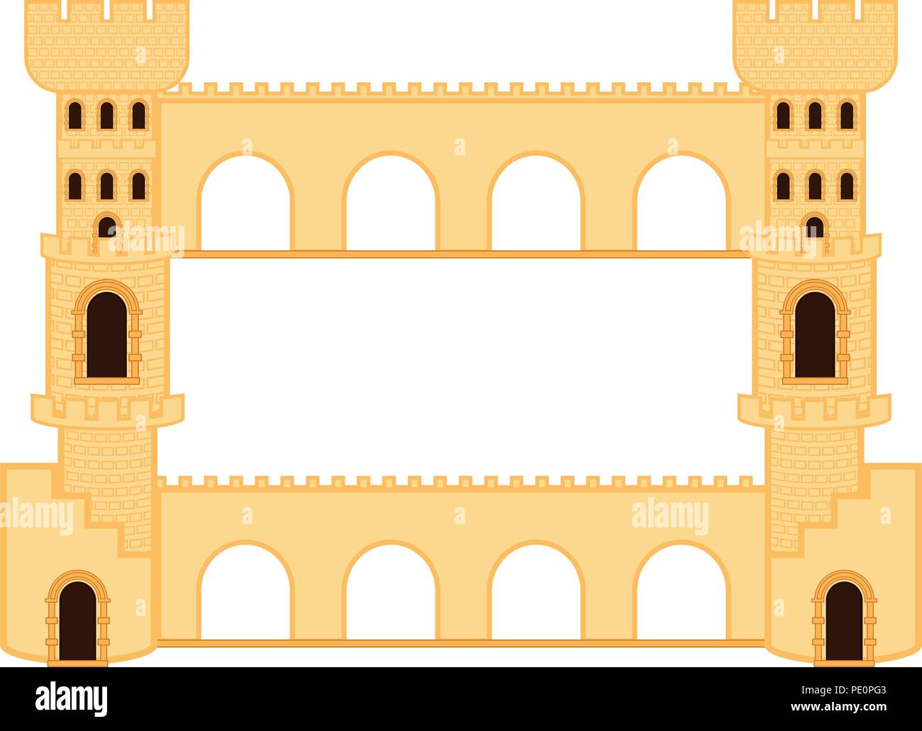 Isolated medieval bridge building Stock Vector Image & Art - Alamy