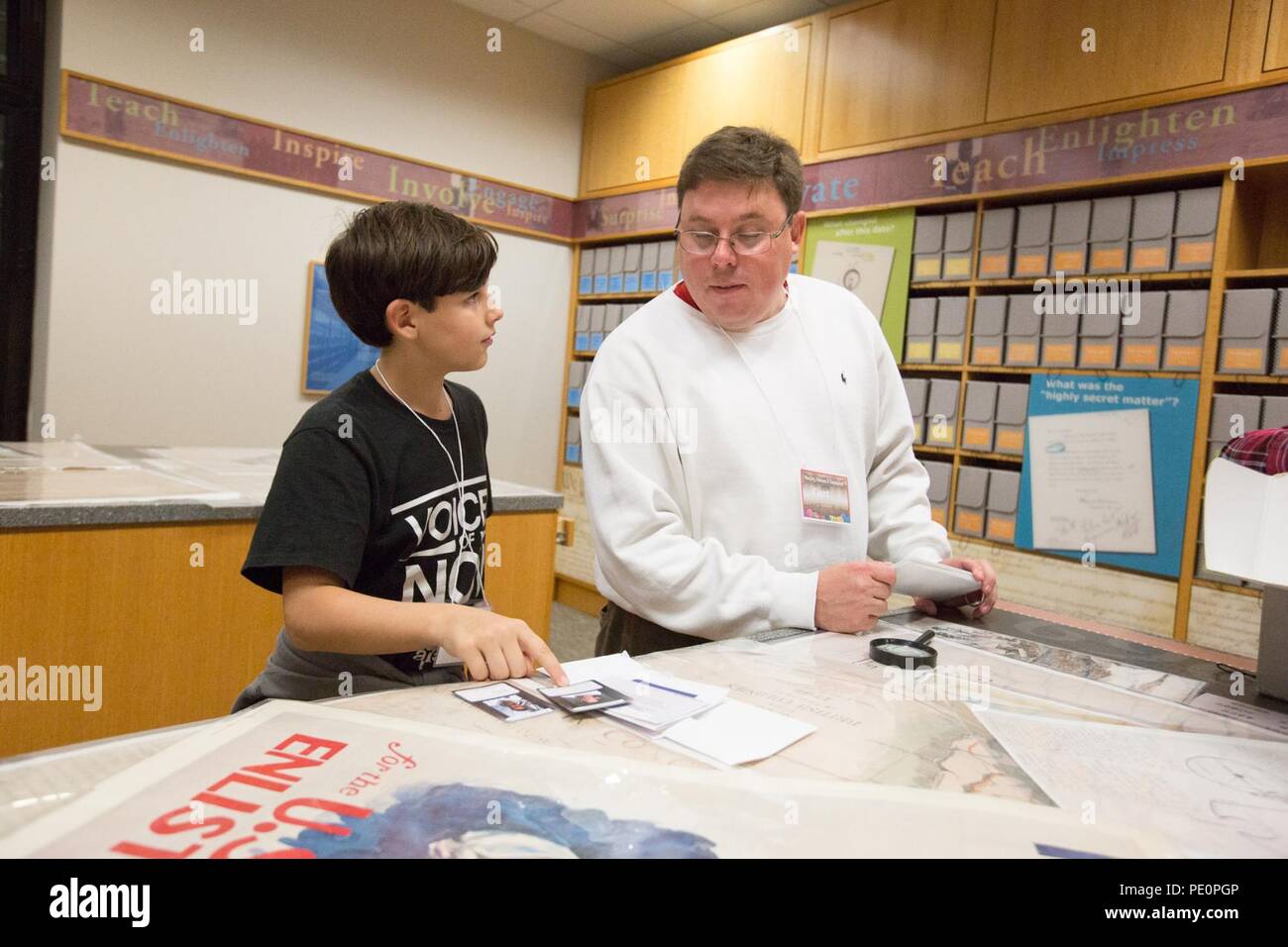 During a recent space-themed sleepover at the National Archives in ...