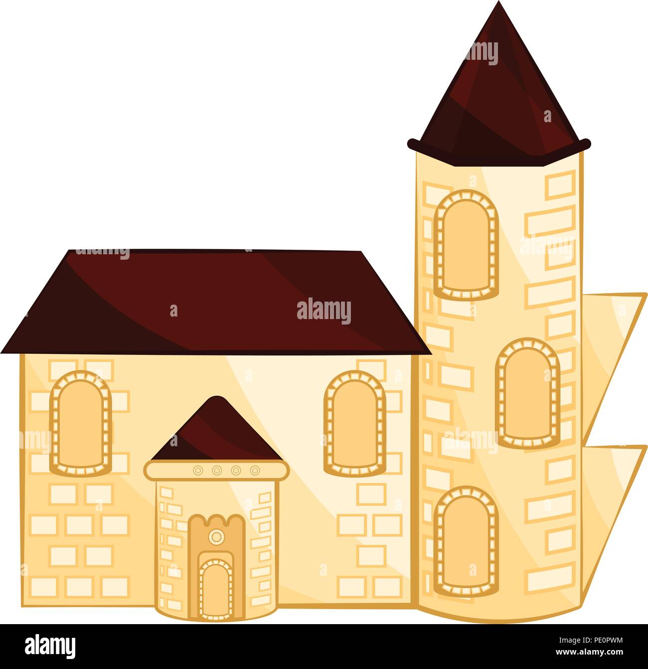Isolated medieval building Stock Vector Images - Alamy