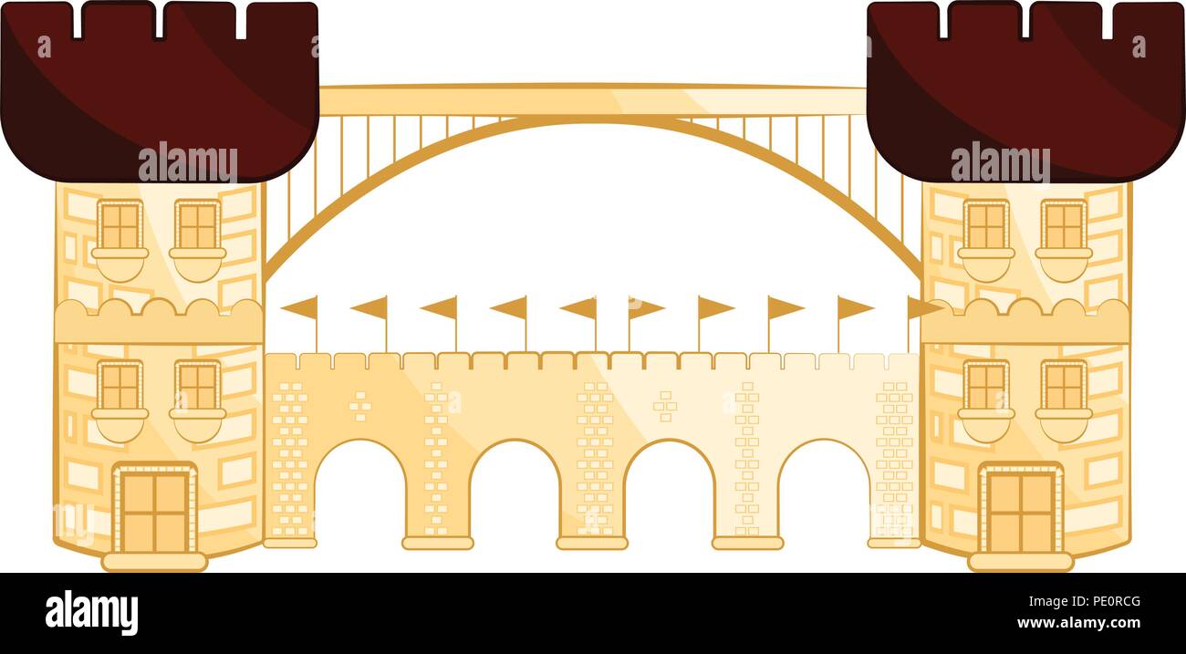 Isolated medieval bridge building Stock Vector Image & Art - Alamy