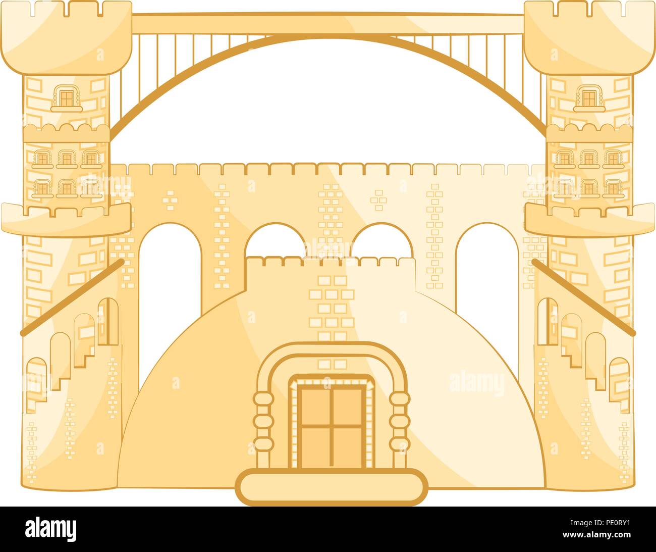 Isolated medieval bridge building Stock Vector Image & Art - Alamy