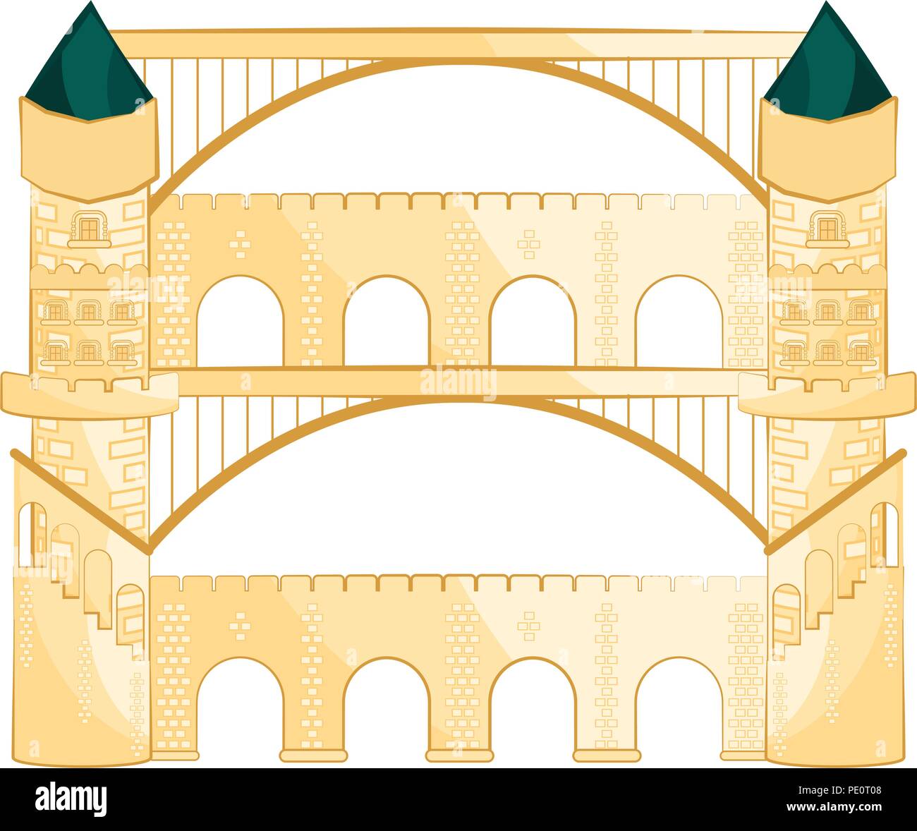 Isolated medieval bridge building Stock Vector Image & Art - Alamy