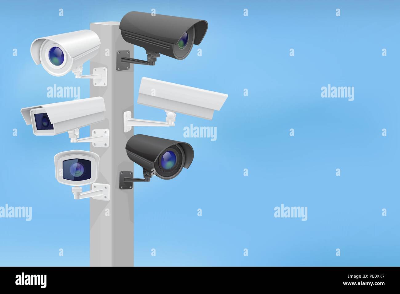 Security cctv cameras set. Traffic supervision Stock Vector Image & Art ...