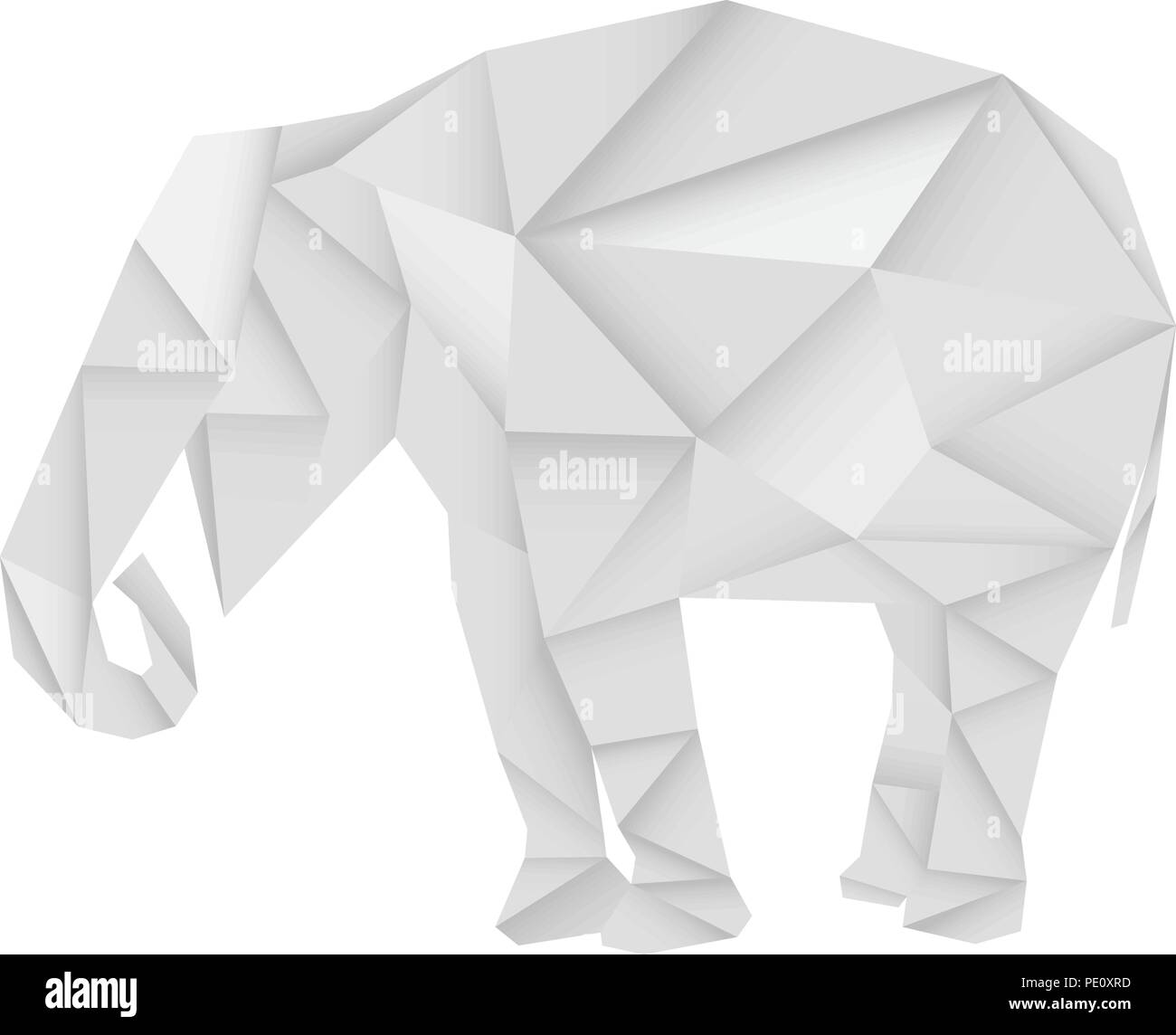 Elephant low poly design triangle hi-res stock photography and images ...