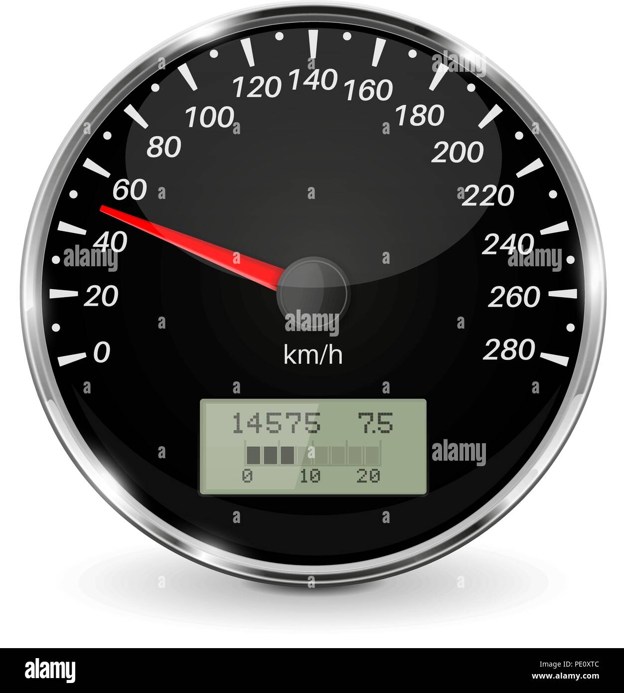 Speedometer. Black 3d vehicle gauge Stock Vector Image & Art - Alamy