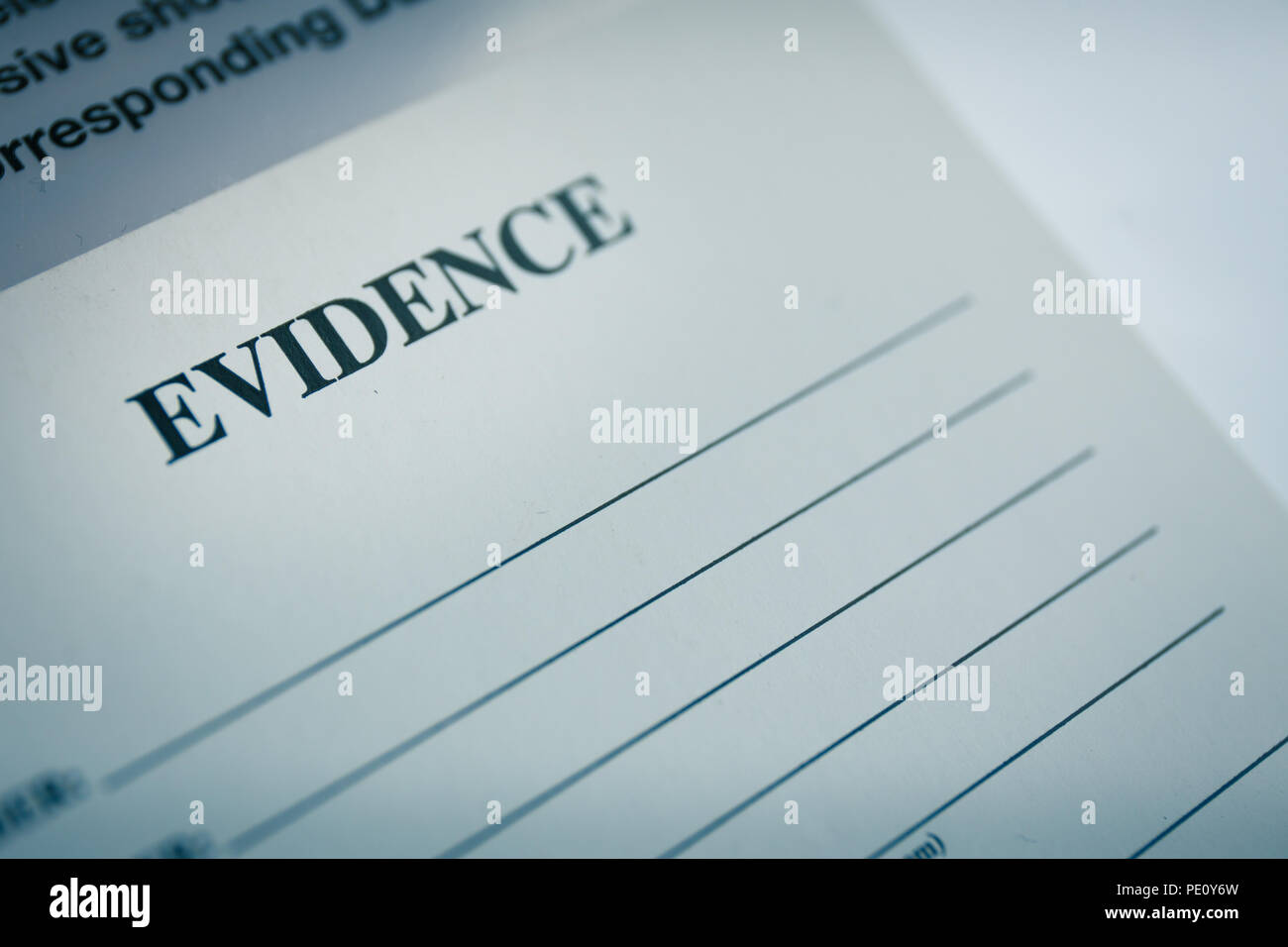 close up blank white evidence bag for justice concept with copy space ...