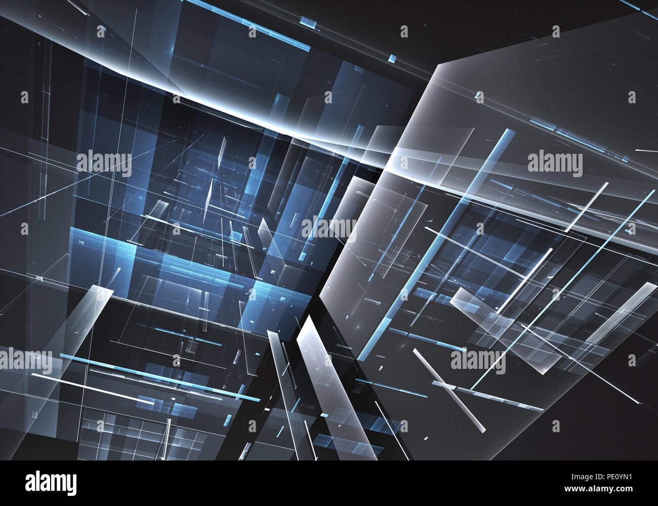 Abstract technology 3D illustration Stock Photo - Alamy