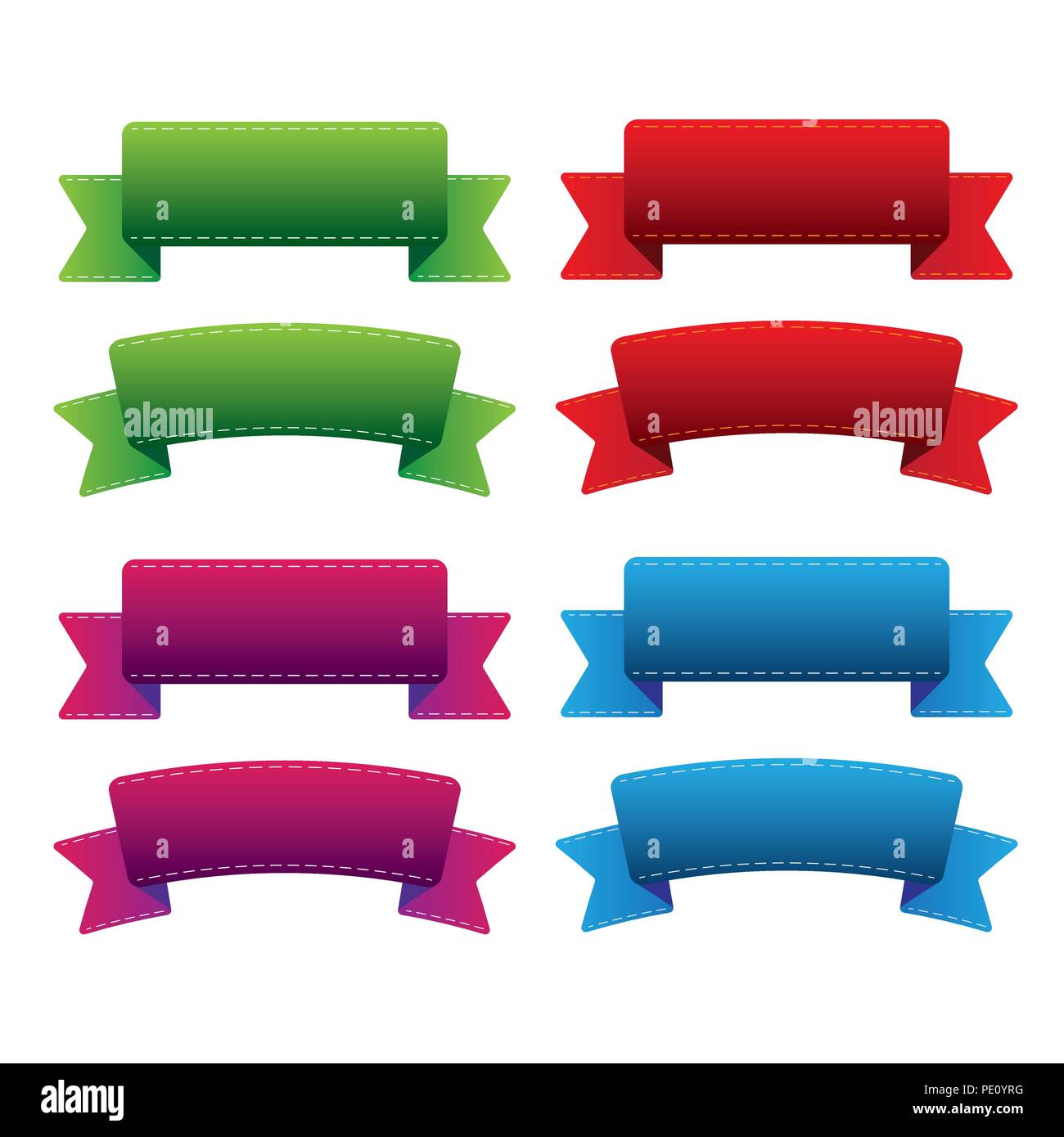 Various Ribbon set vector Stock Vector Image & Art - Alamy