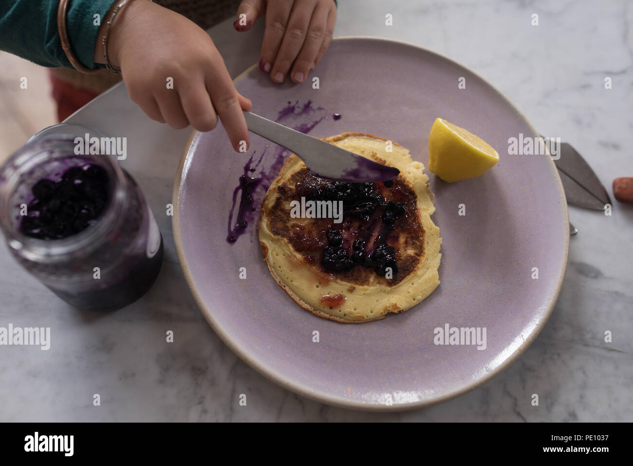 Boy child breakfast hi-res stock photography and images - Alamy