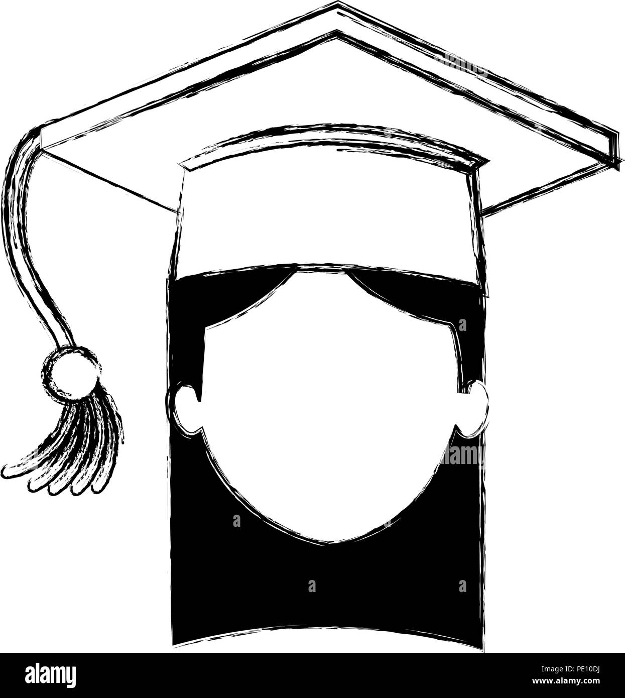 head woman student graduation with uniform vector illustration design ...