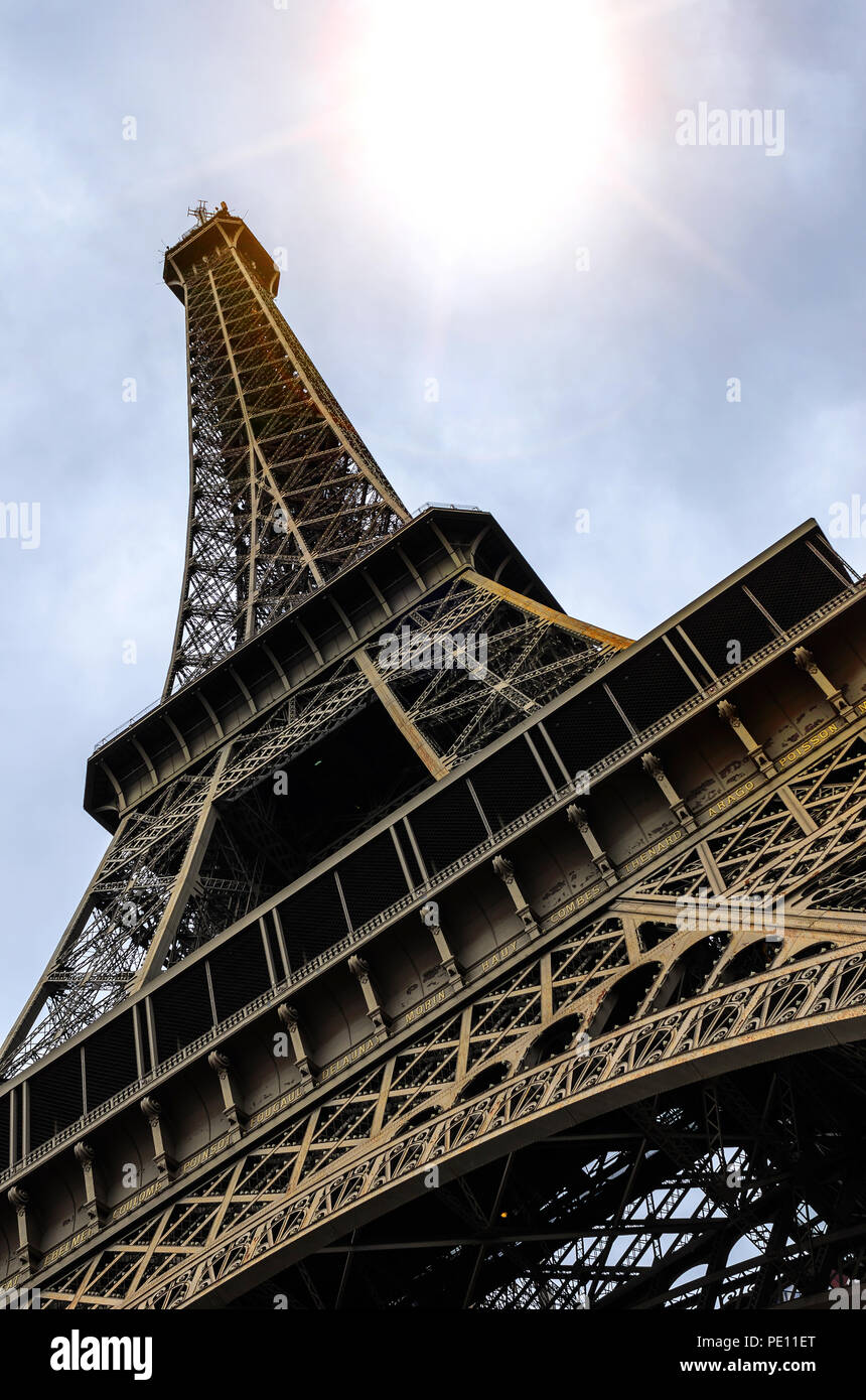 Fragment of the eiffel tower hi-res stock photography and images - Alamy
