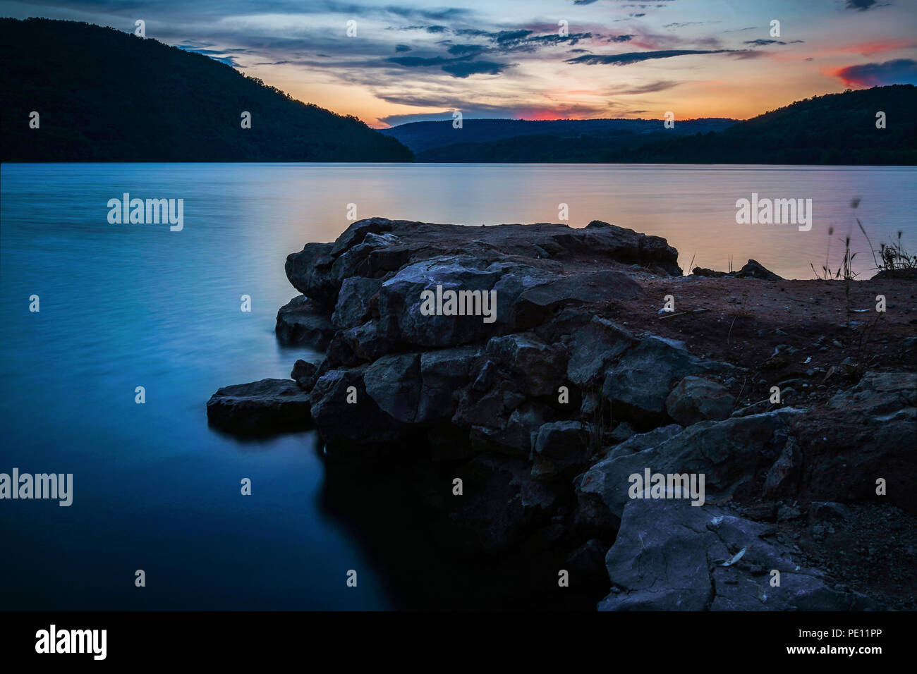 Small stone pier Stock Photo - Alamy