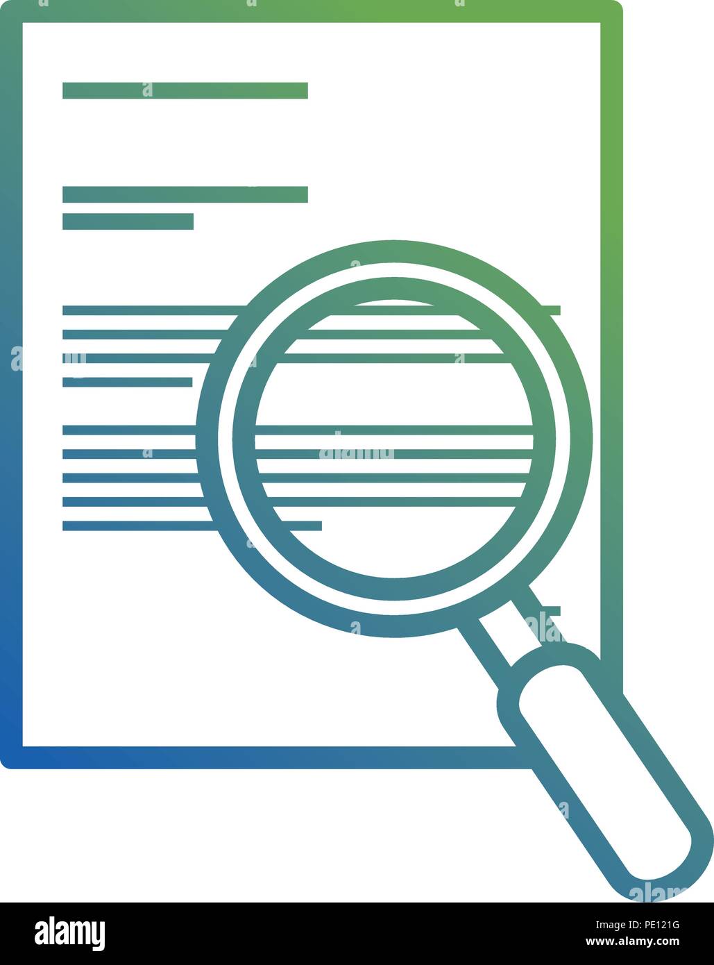 documents with magnifying glass vector illustration design Stock Vector ...