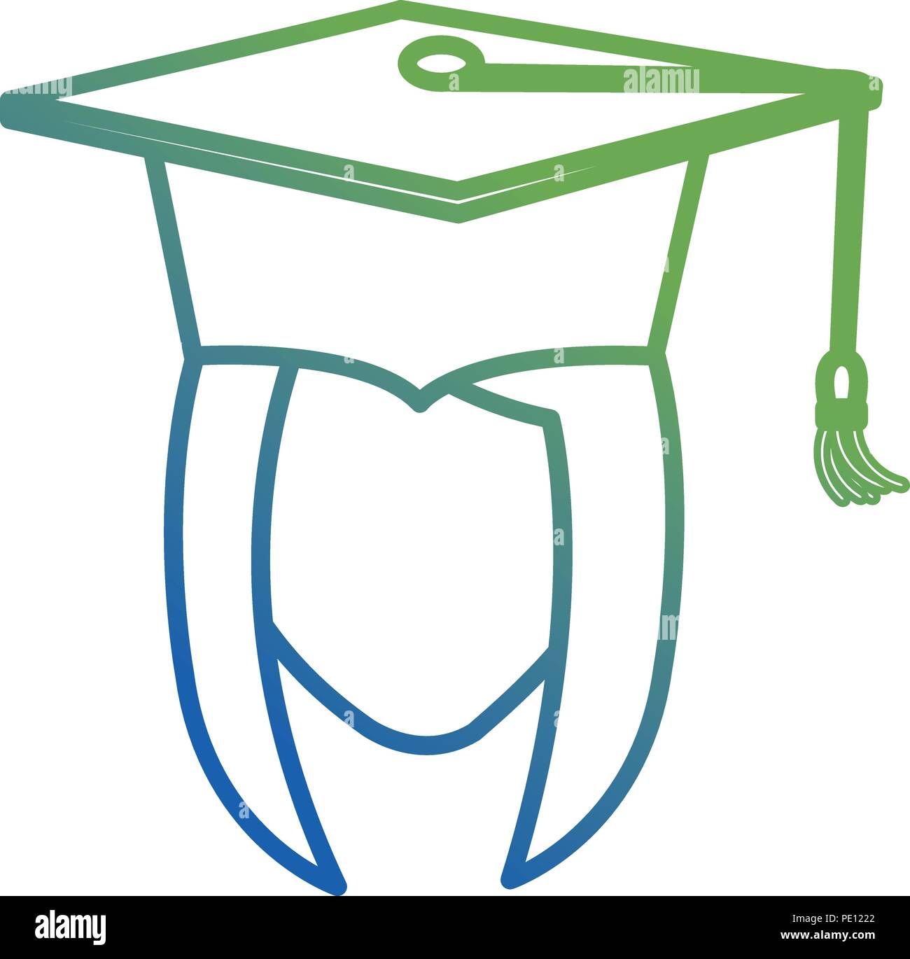 head woman student graduation with uniform vector illustration design ...