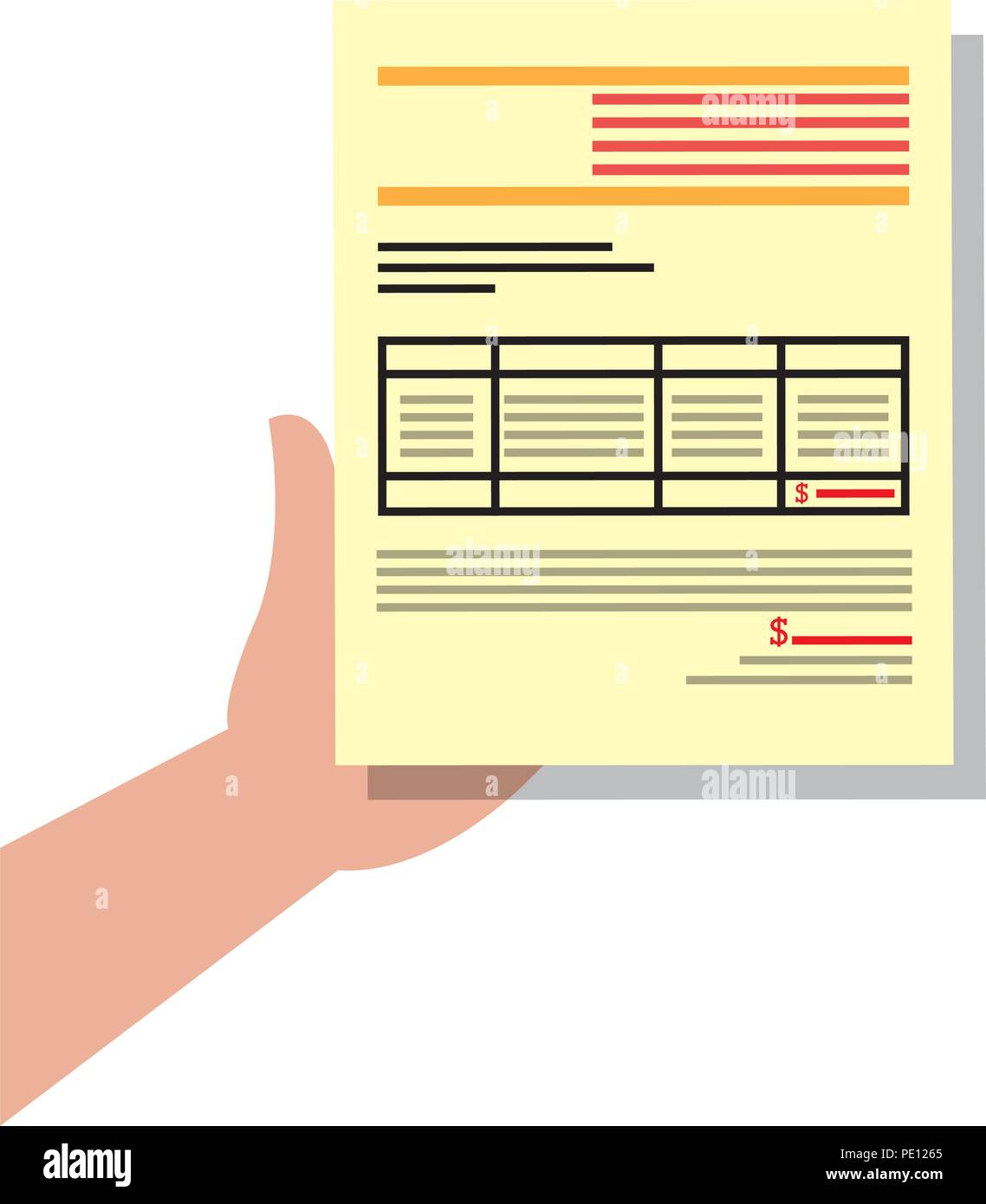 hands with paper document vector illustration design Stock Vector Image ...