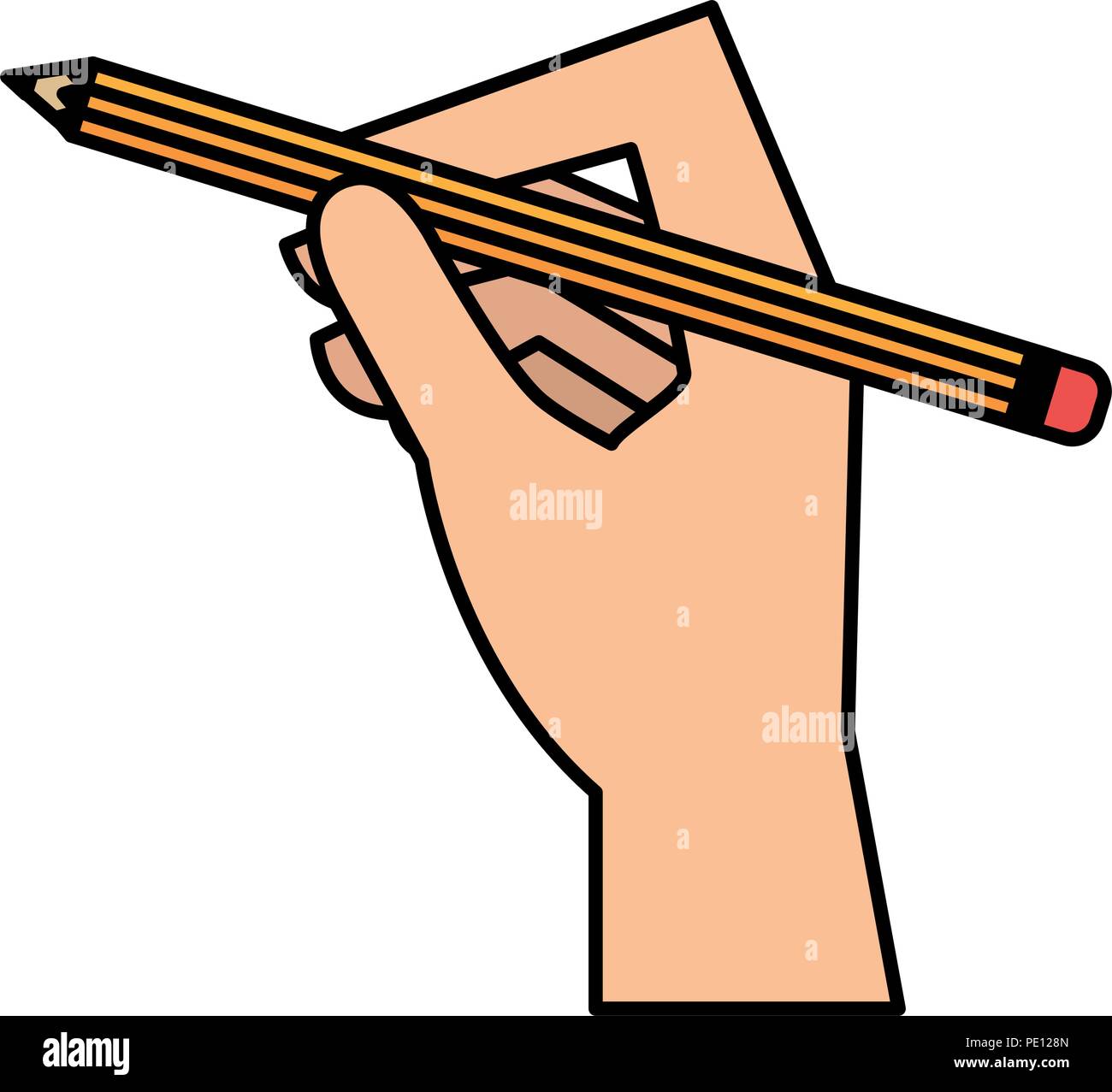 hand writing with pencil vector illustration design Stock Vector Image ...