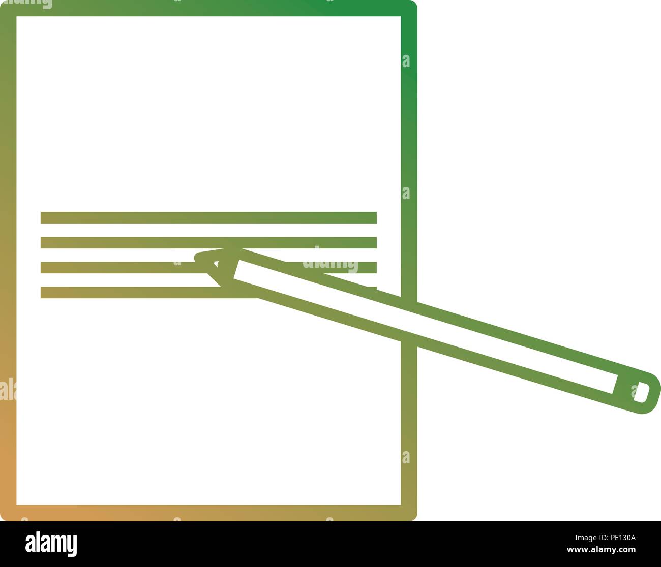 paper sheet with pencil vector illustration design Stock Vector Image ...