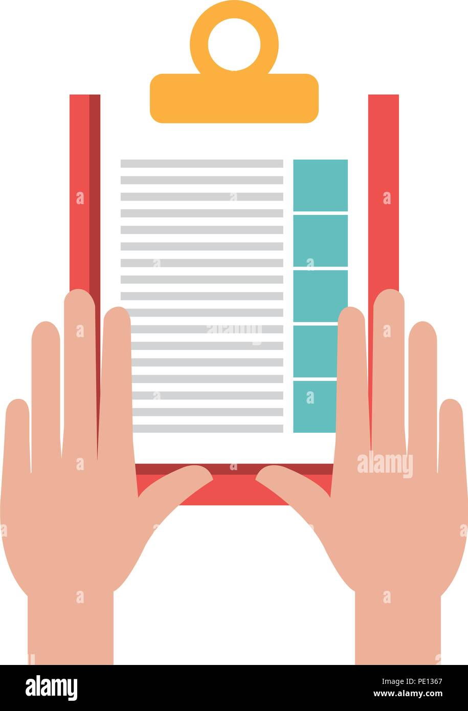 hand with checklist clipboard vector illustration design Stock Vector ...