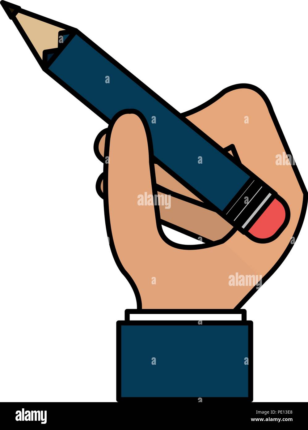 hand writing with pencil vector illustration design Stock Vector Image ...